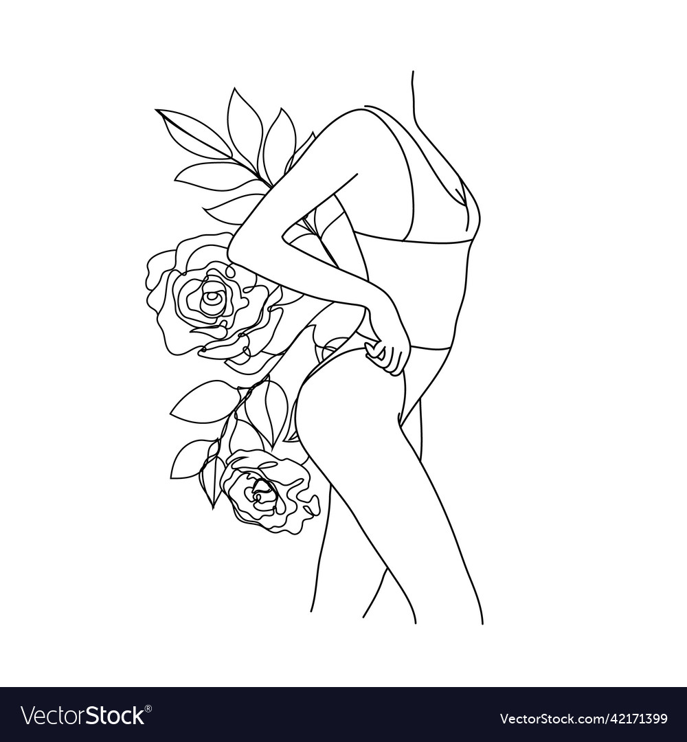 Abstract Female Figure Woman Body Royalty Free Vector Image