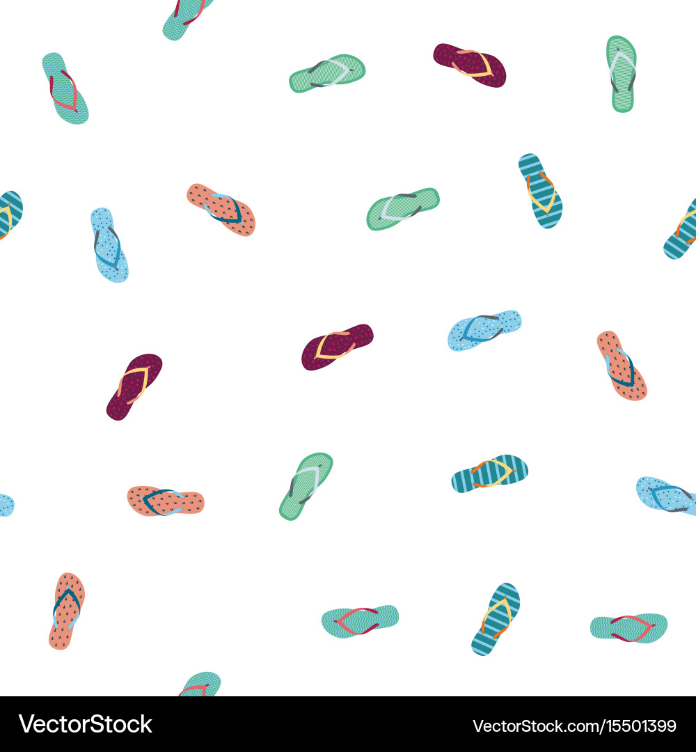 Seamless pattern flip flops Royalty Free Vector Image