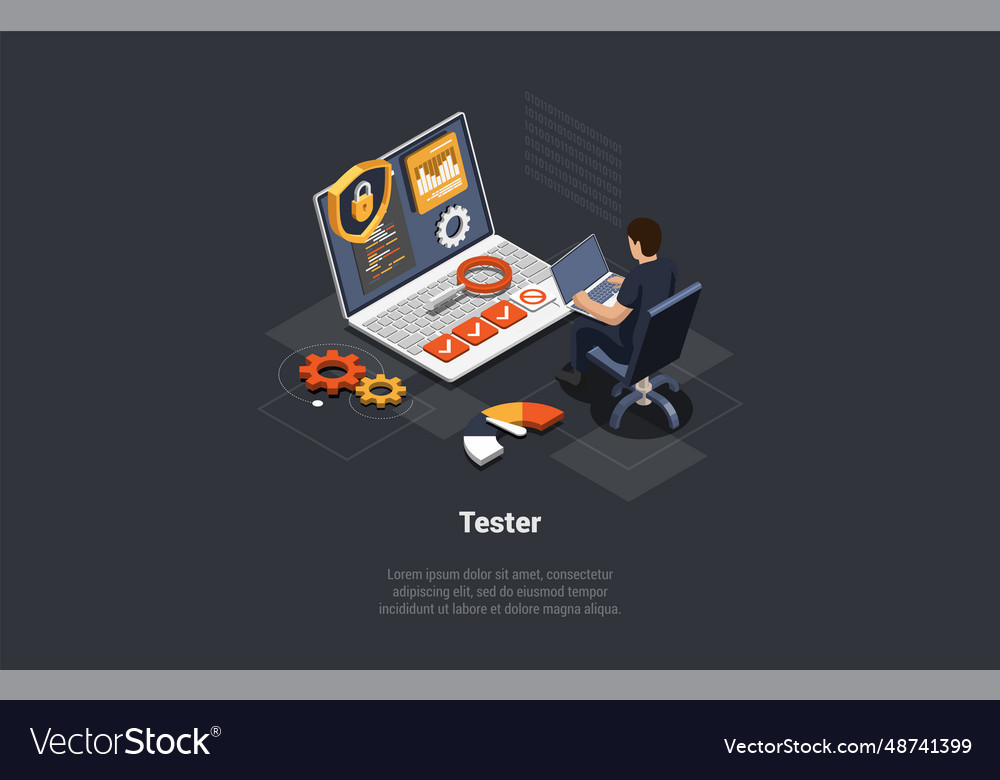 Software testing and it professions Royalty Free Vector