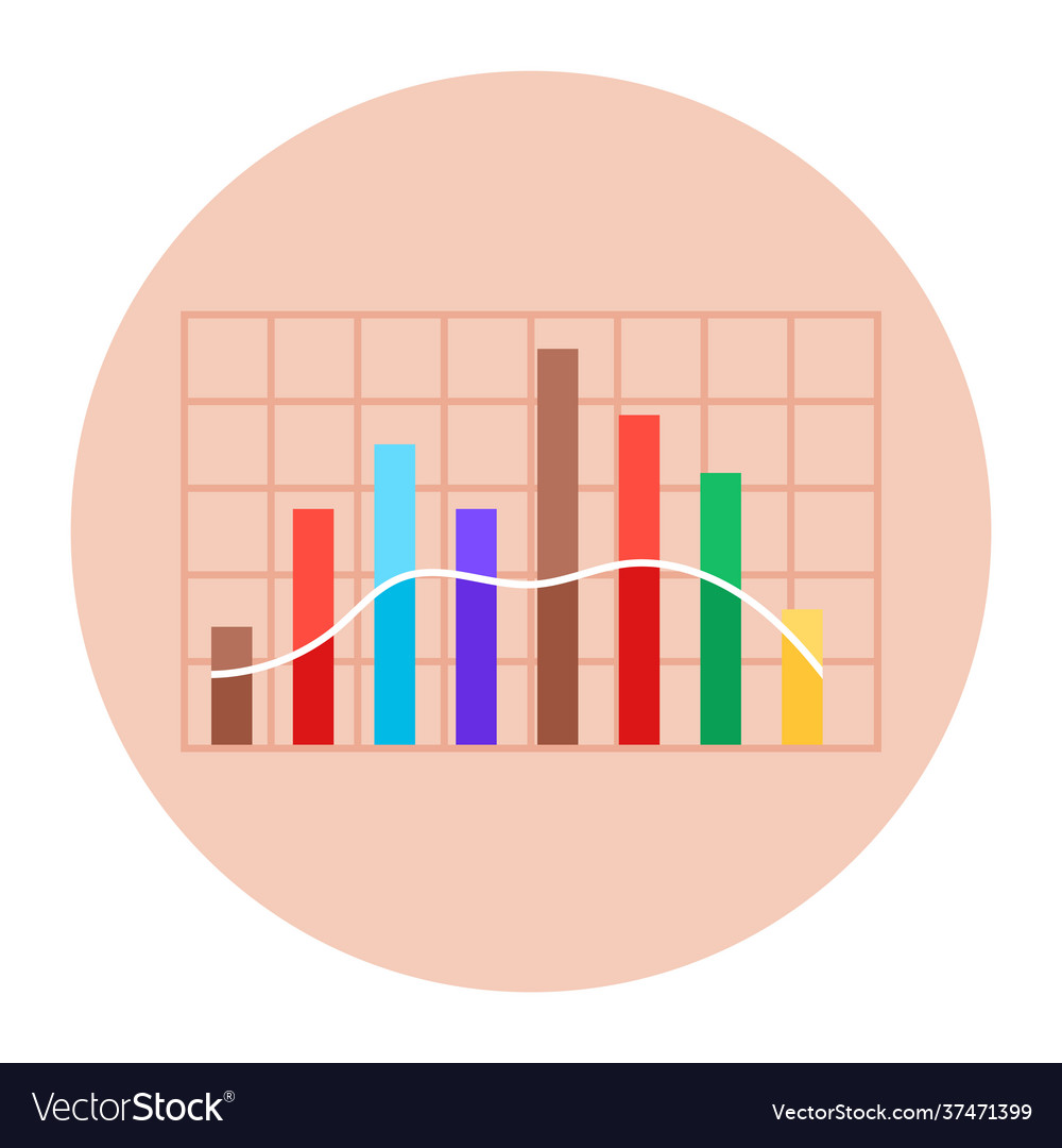 Stacked column chart Royalty Free Vector Image