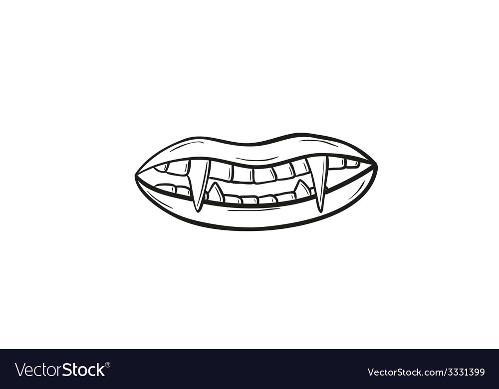 Vampire teeth Royalty Free Vector Image - VectorStock