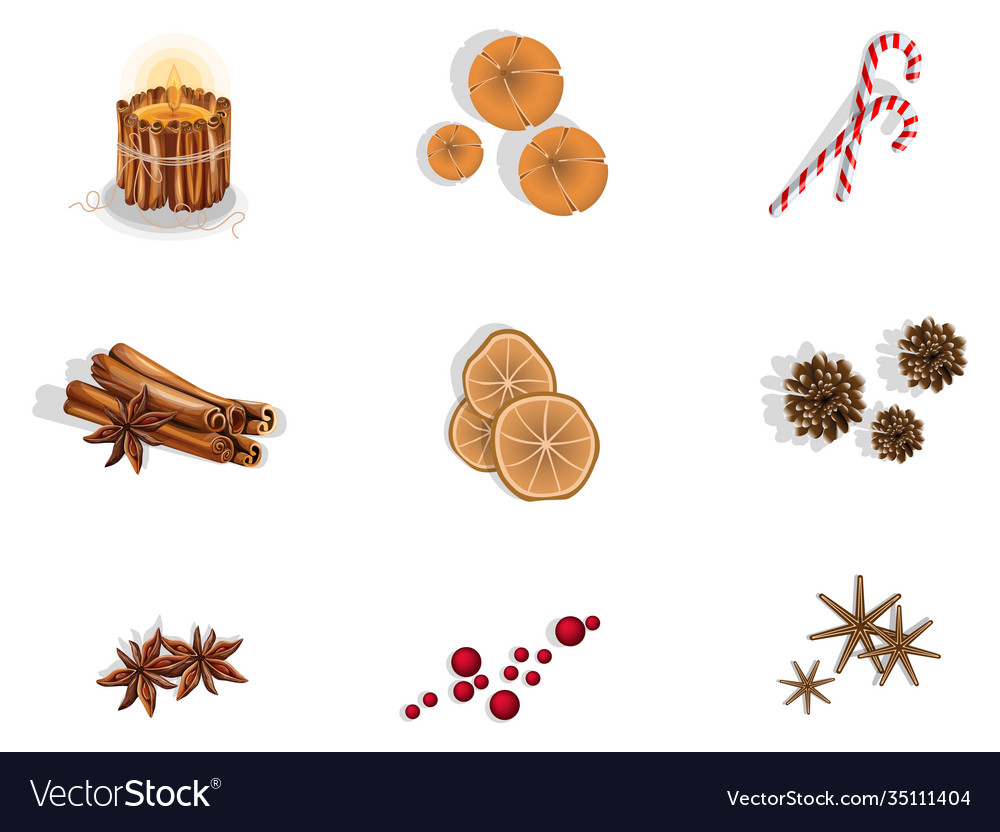 Christmas set Royalty Free Vector Image - VectorStock
