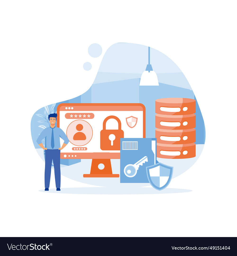 Computer security privacy data protection Vector Image