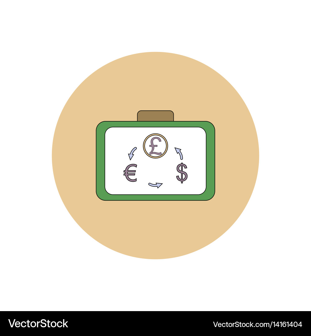 In flat design of currency Royalty Free Vector Image