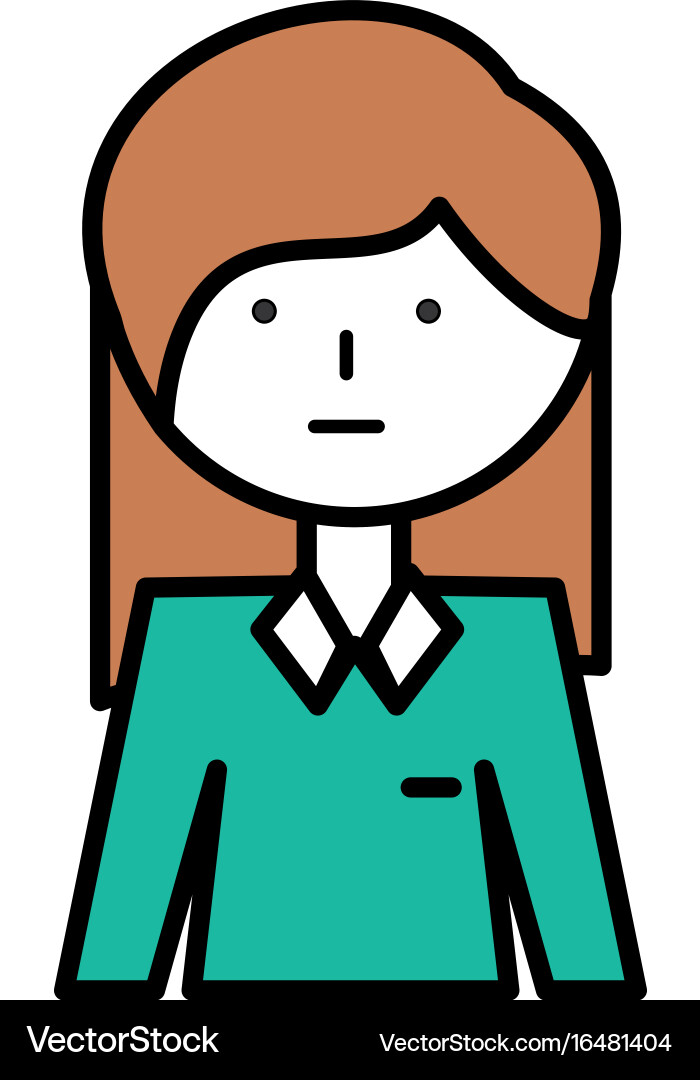 Woman profile cartoon Royalty Free Vector Image