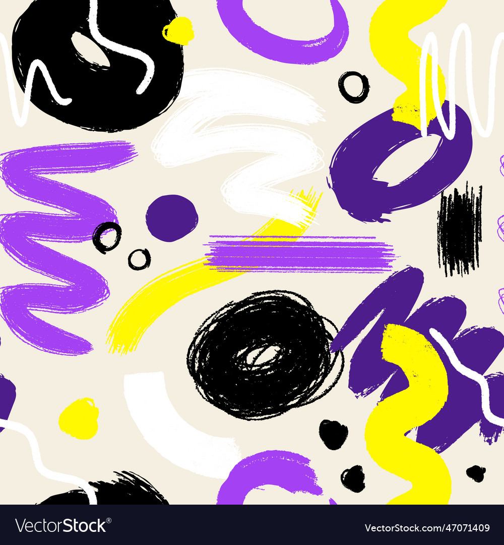 Abstract seamless pattern background with shapes Vector Image