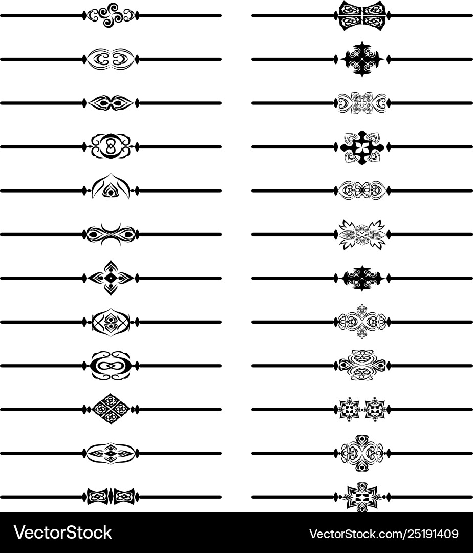 Classic black and white borders Royalty Free Vector Image