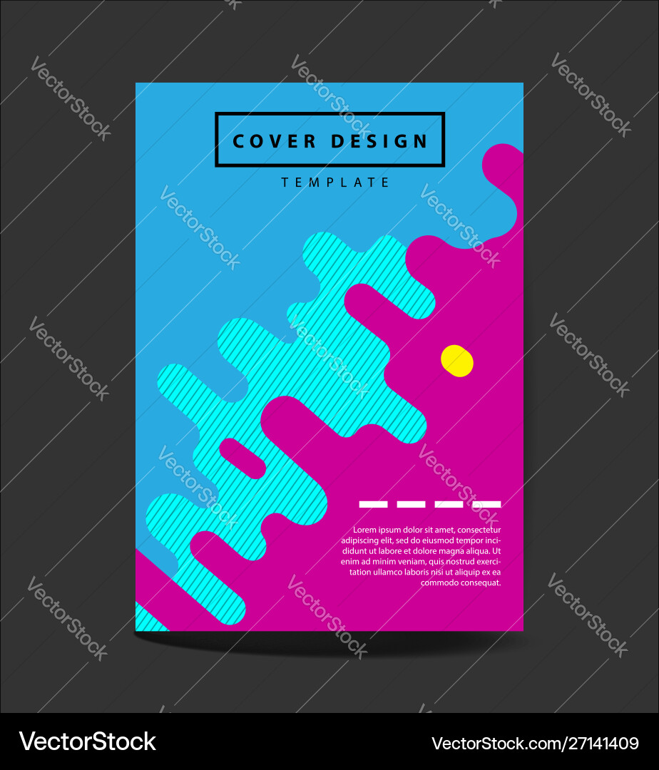 Covers with flat dynamic design geometric shapes Vector Image