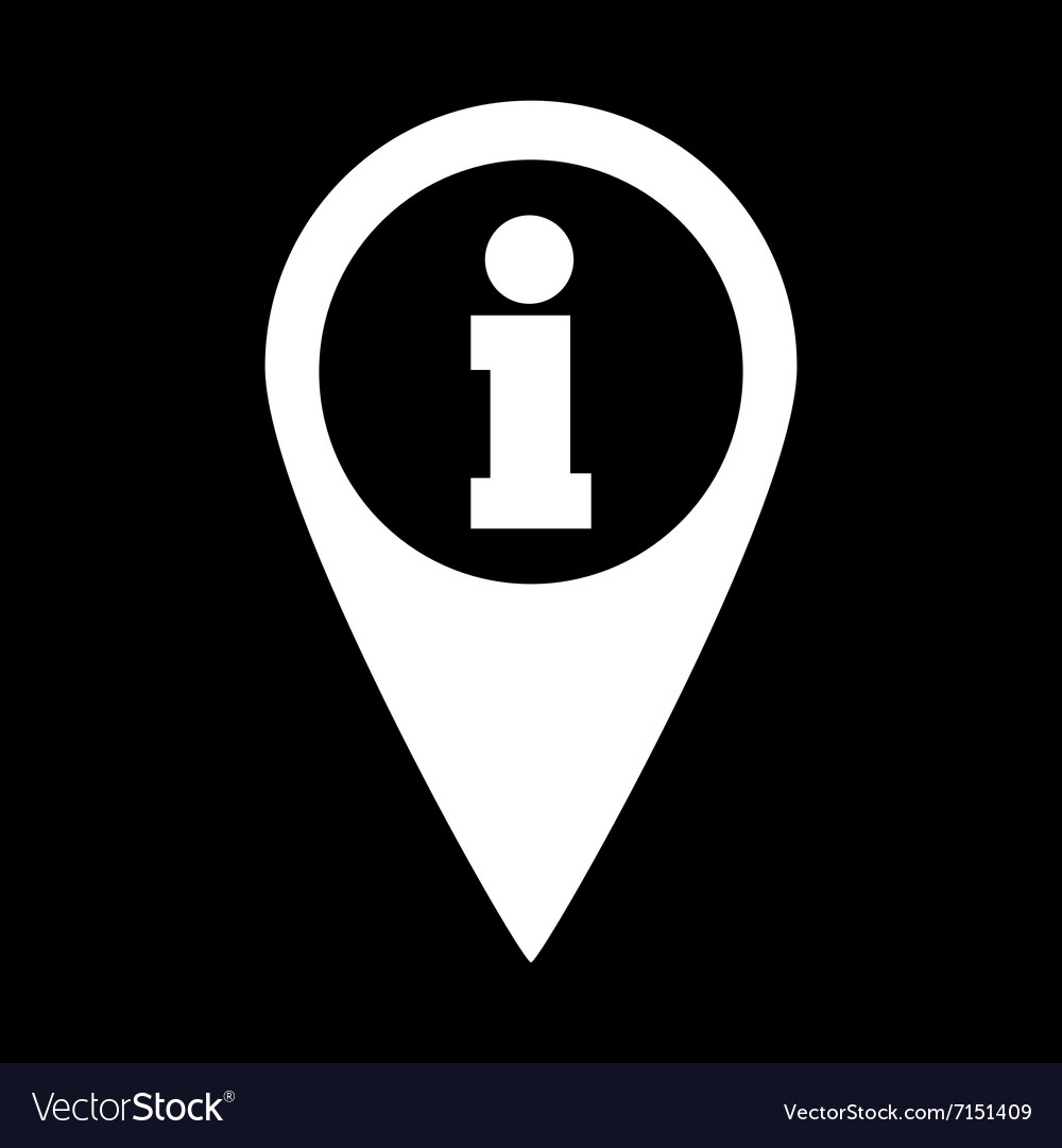 Map pointer with information icon Royalty Free Vector Image