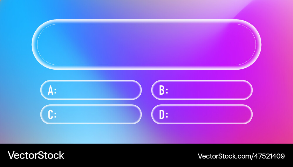 Question and answers neon style template Vector Image