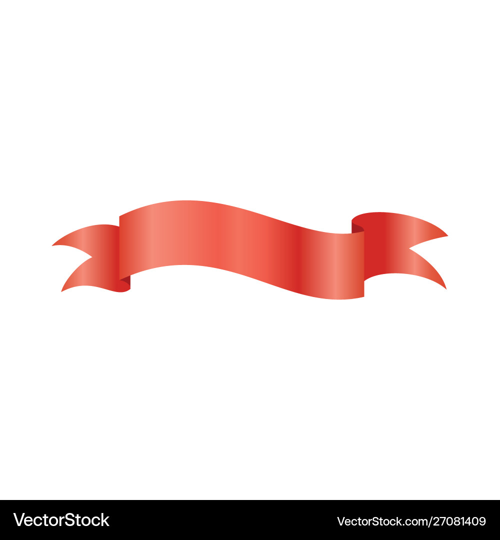 Ribbon decoration design banner element emblem Vector Image