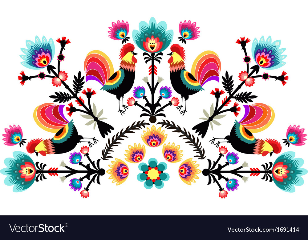 Folk pattern Royalty Free Vector Image - VectorStock