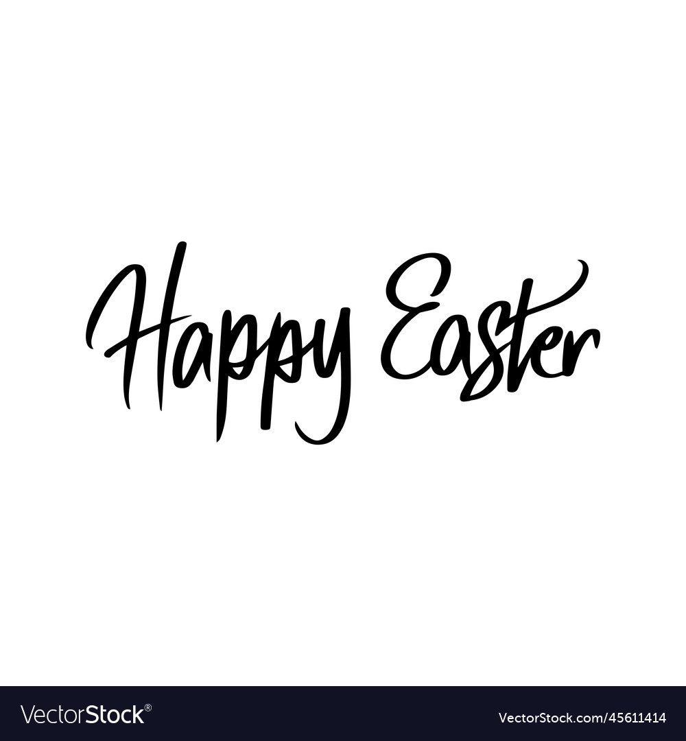 Happy Easter Handwritten Lettering Royalty Free Vector Image