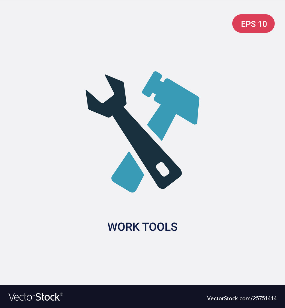 Two color work tools icon from user interface Vector Image