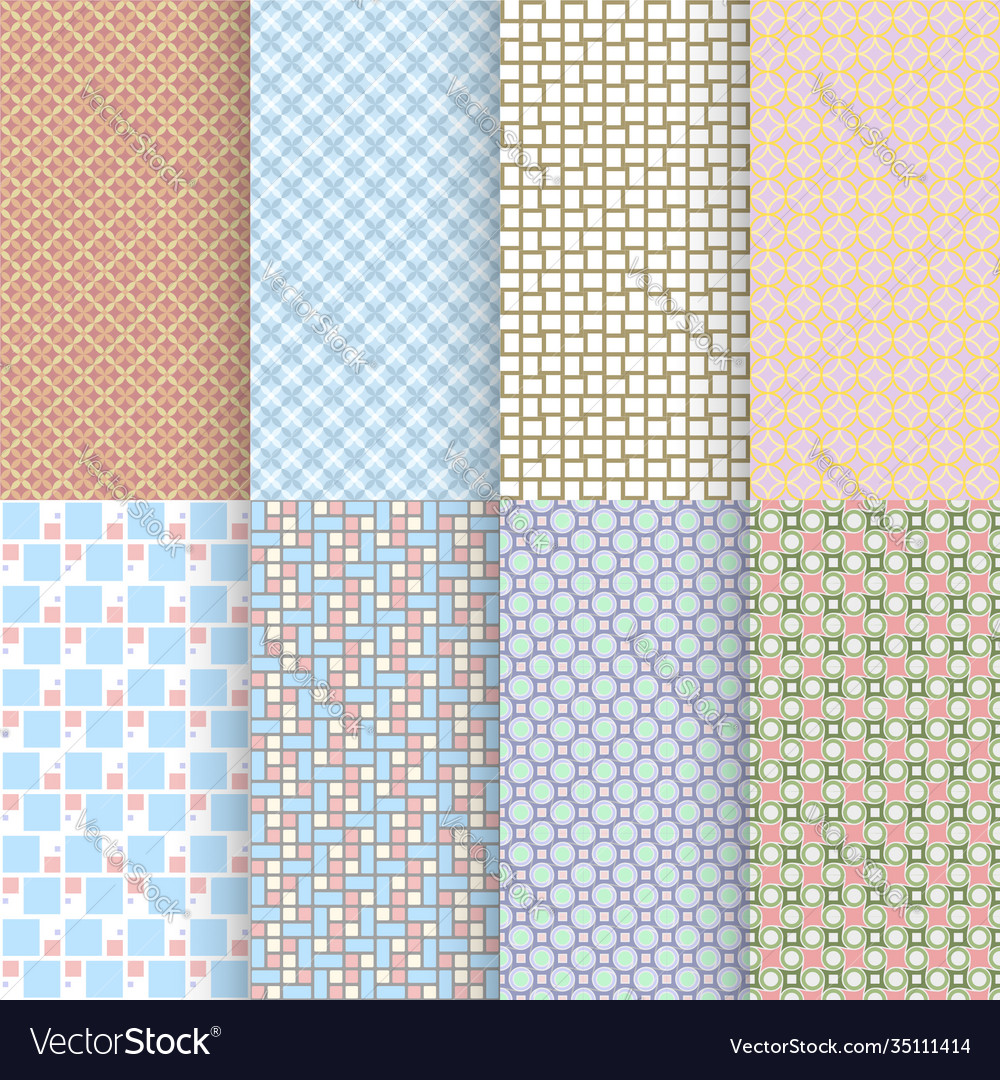 Various colored floor tiles seamless back pattern Vector Image