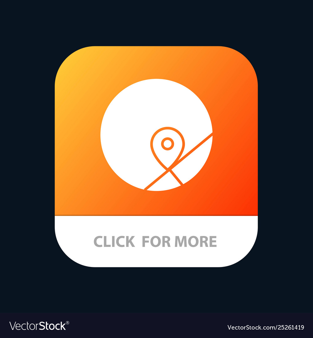Basic map location map mobile app button android Vector Image