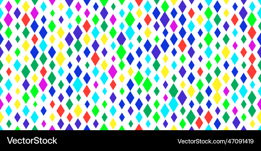 Harlequin bright multicolor uneven seamless Vector Image