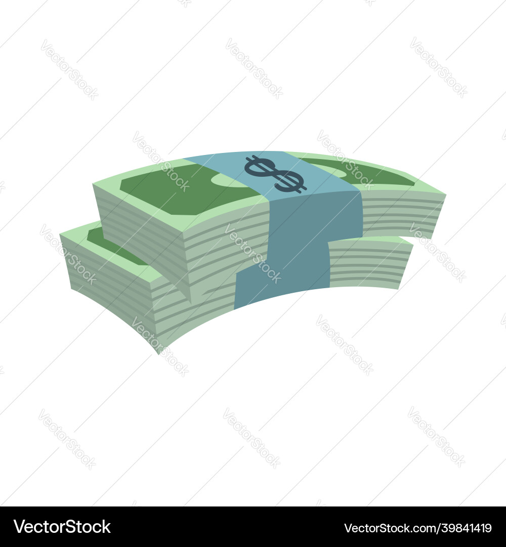 Pile of dollars icon design Royalty Free Vector Image