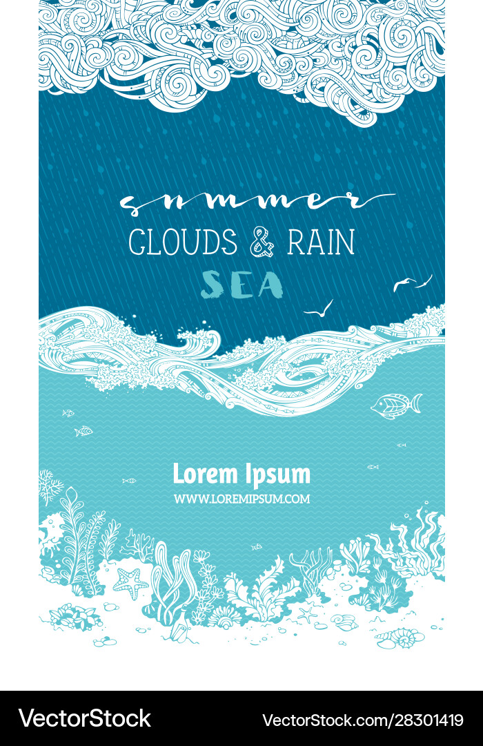 Sea background Royalty Free Vector Image - VectorStock