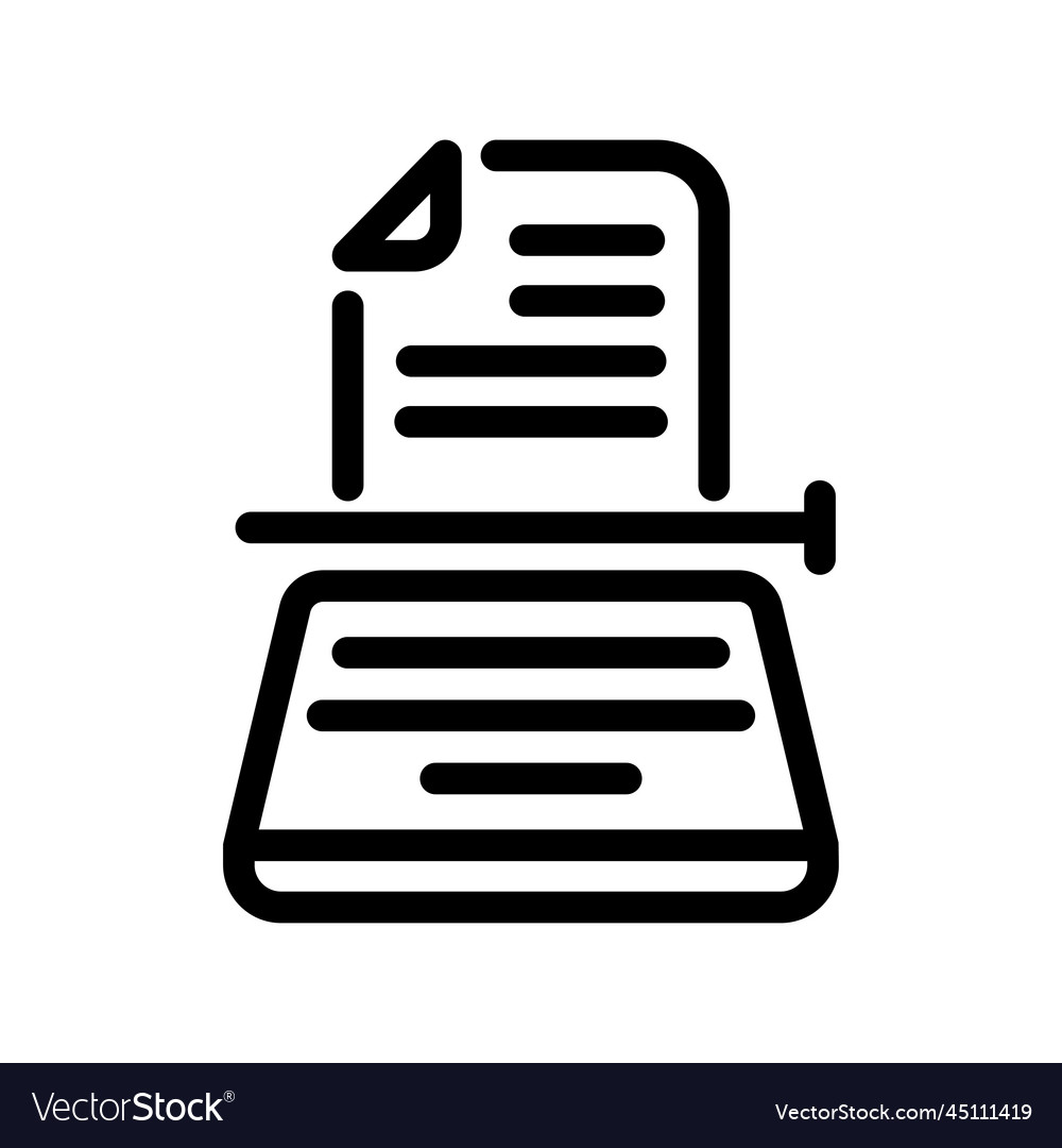 Typewriter icon Royalty Free Vector Image - VectorStock