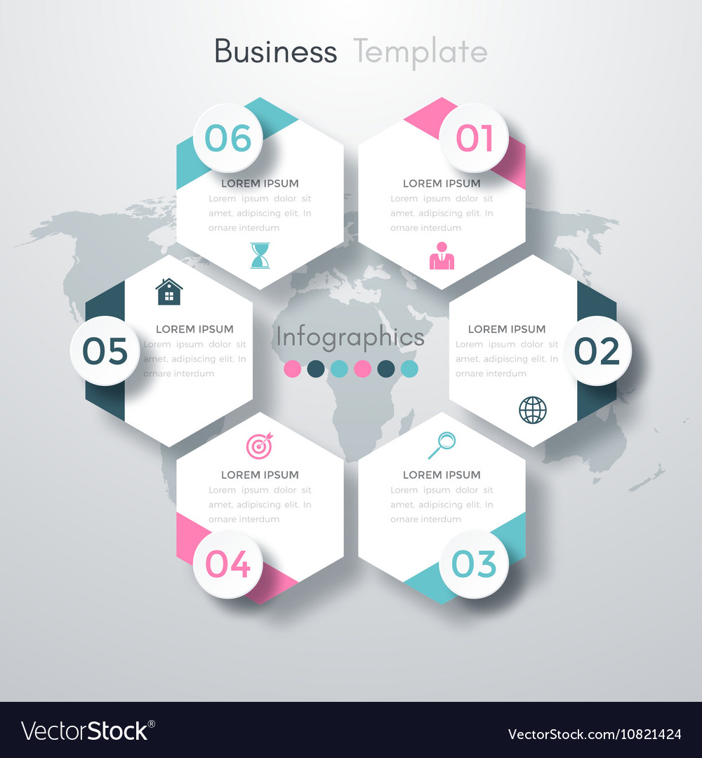 Infographics six options Royalty Free Vector Image