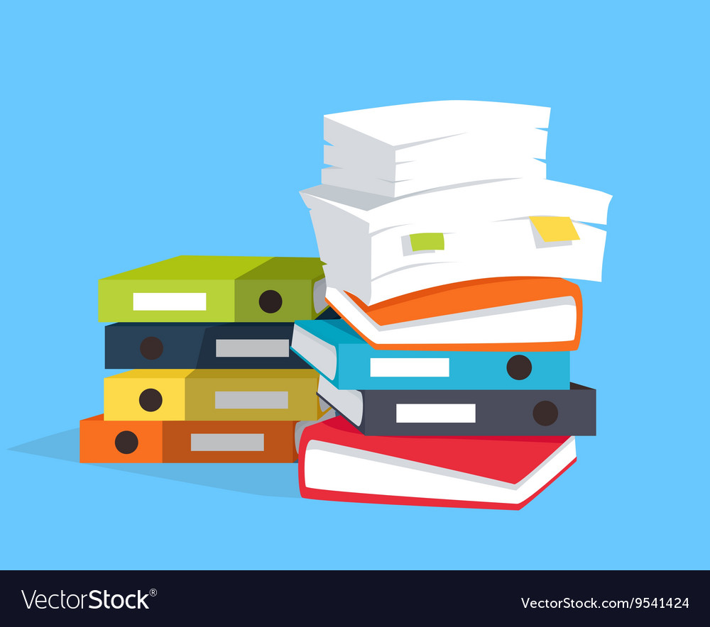Stack papers Royalty Free Vector Image - VectorStock