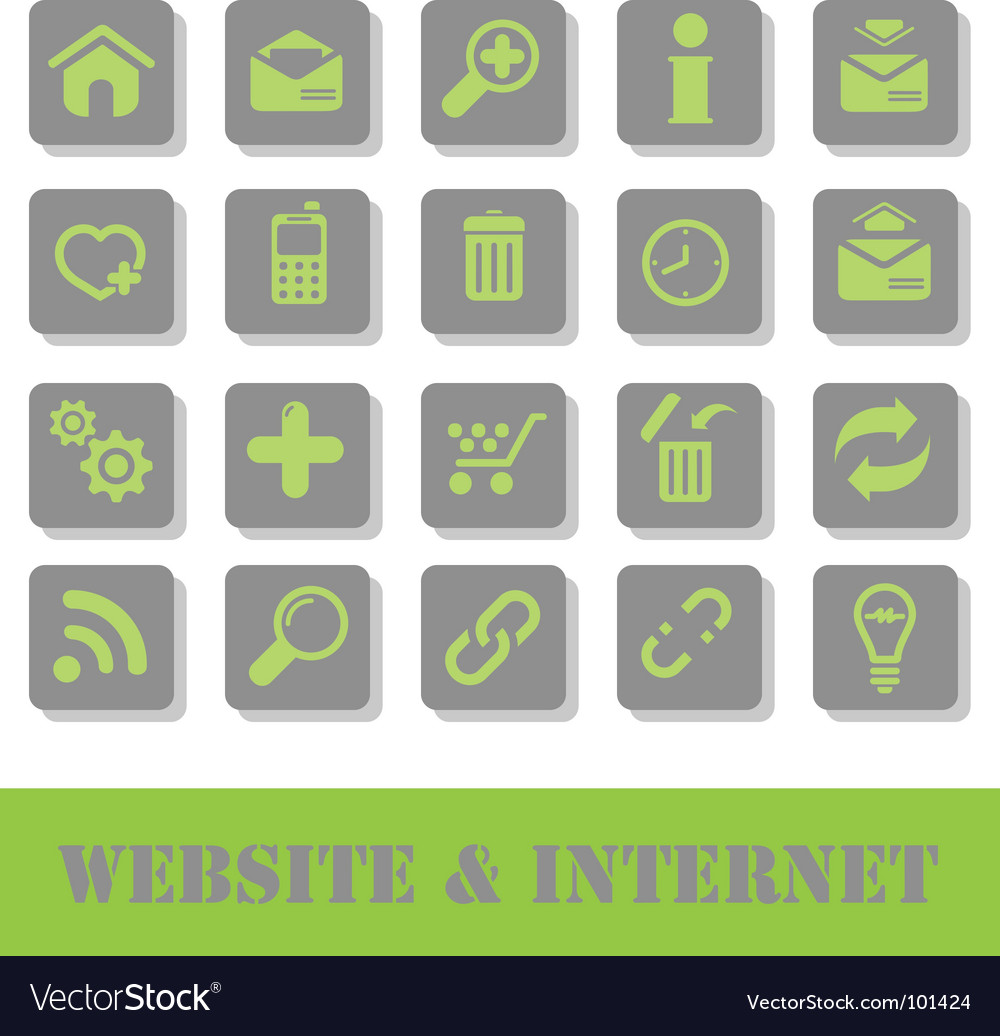 Web icons grey Royalty Free Vector Image - VectorStock