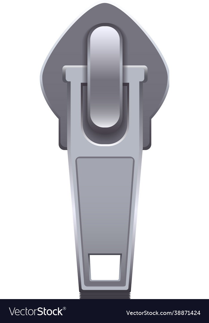 Zipper puller realistic Royalty Free Vector Image