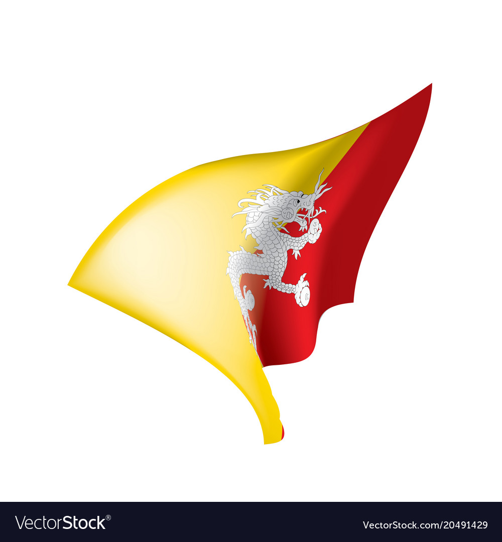 Bhutan flag Royalty Free Vector Image - VectorStock
