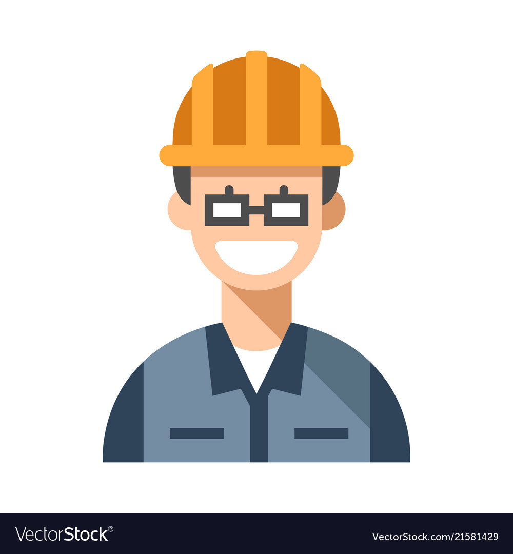 Engineer flat Royalty Free Vector Image - VectorStock