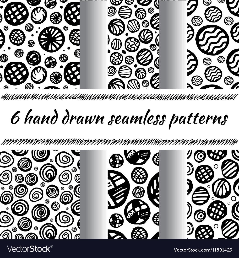 Hand drawn seamless abstract pattern Royalty Free Vector