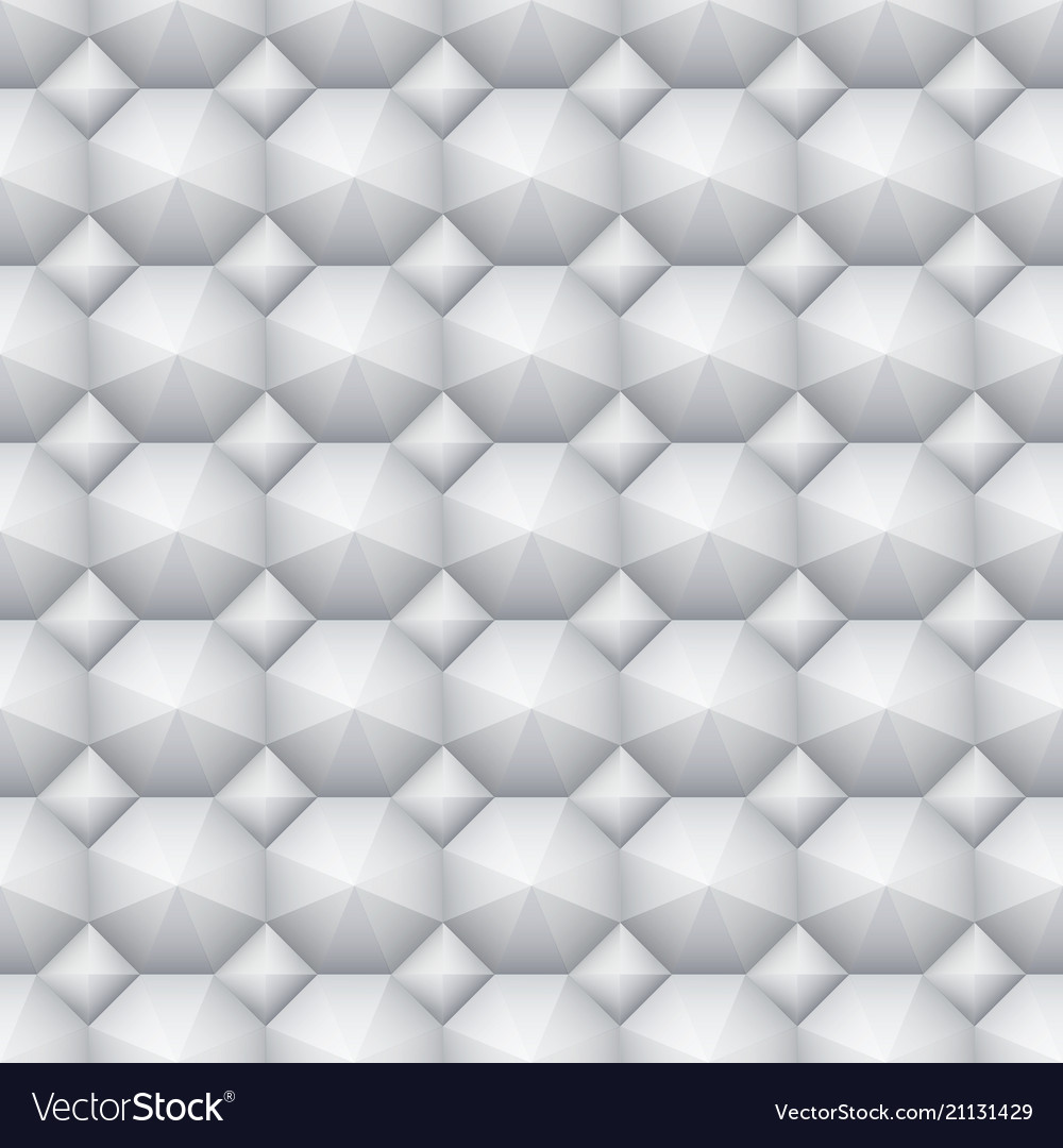 Seamless soft white 3d pattern geometric Vector Image