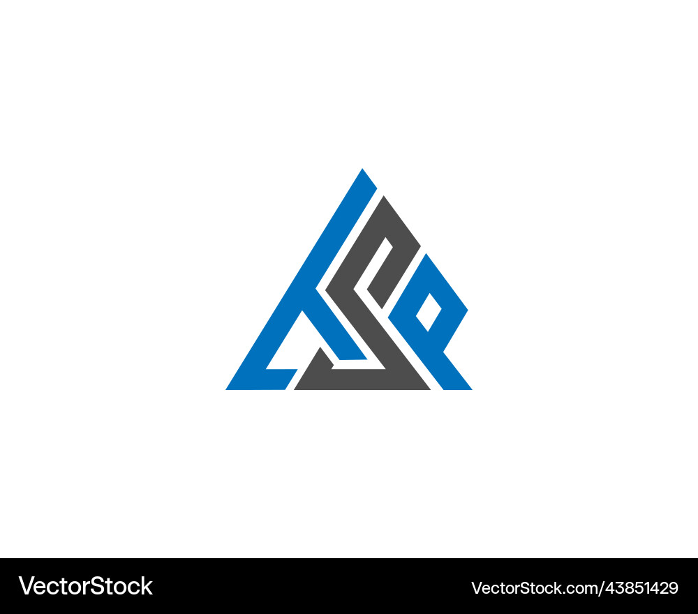 Triangle tsp letter logo Royalty Free Vector Image