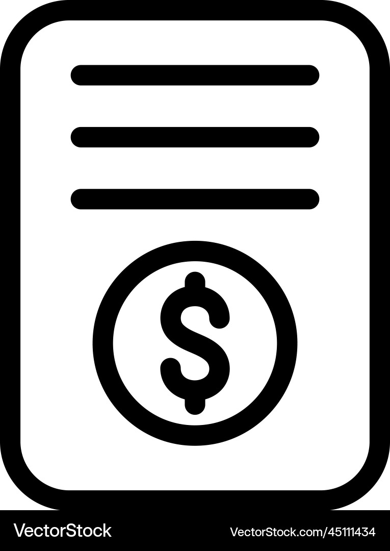Bill invoice icon Royalty Free Vector Image - VectorStock