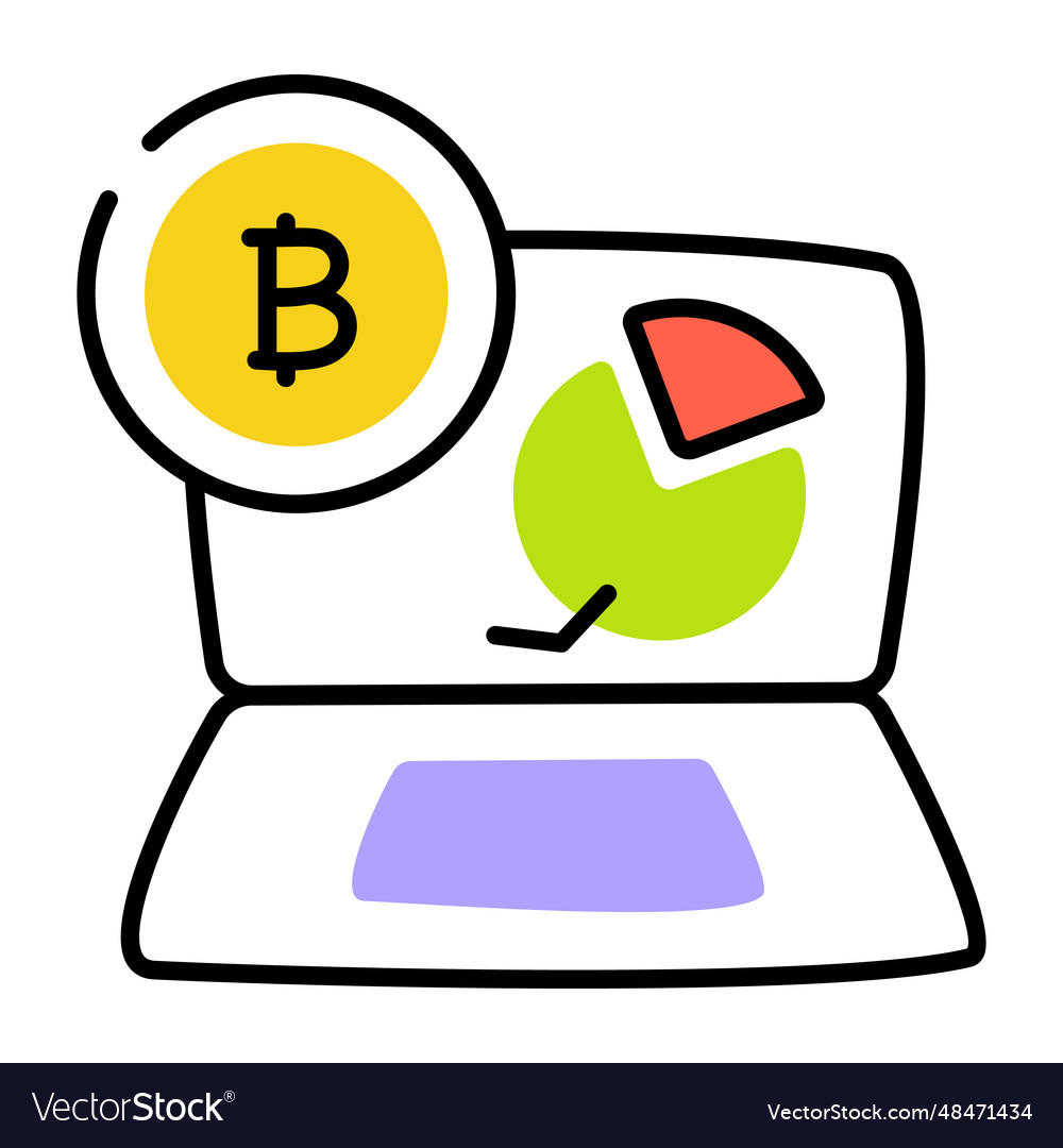 Crypto statistics Royalty Free Vector Image - VectorStock