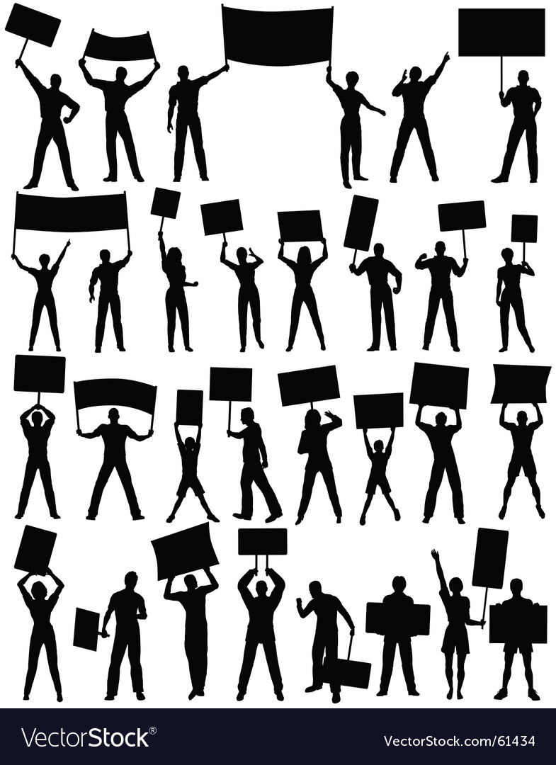 Protesters Royalty Free Vector Image - VectorStock