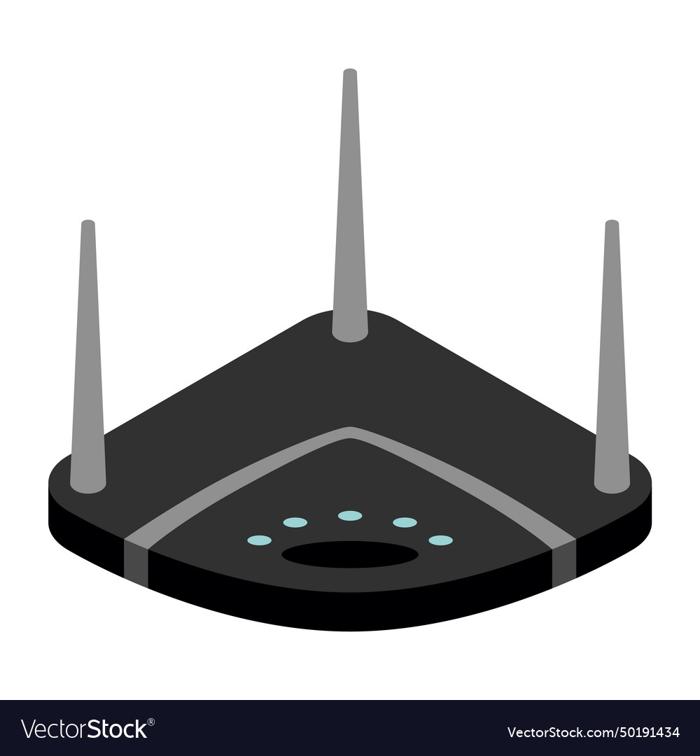 Router isometric icon wifi Royalty Free Vector Image Router isometric icon wifi Royalty Free Vector Image