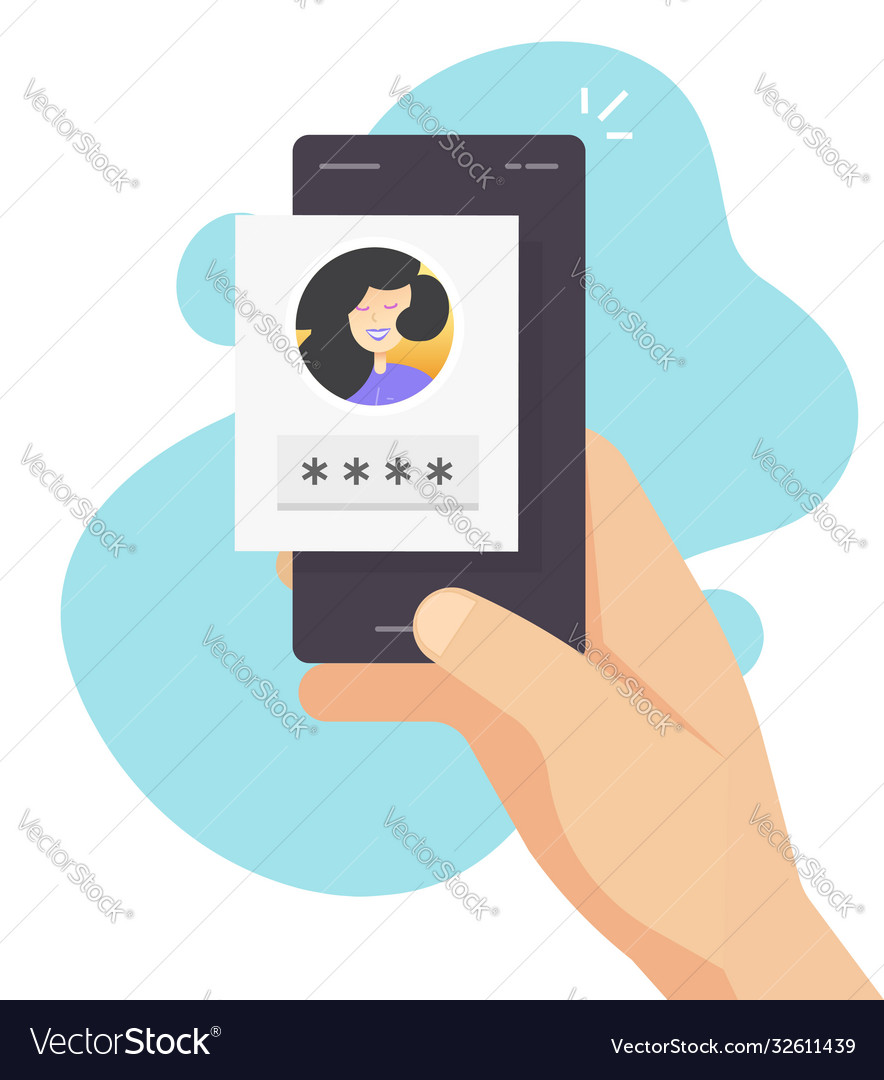 Login password id verification code push message Vector Image