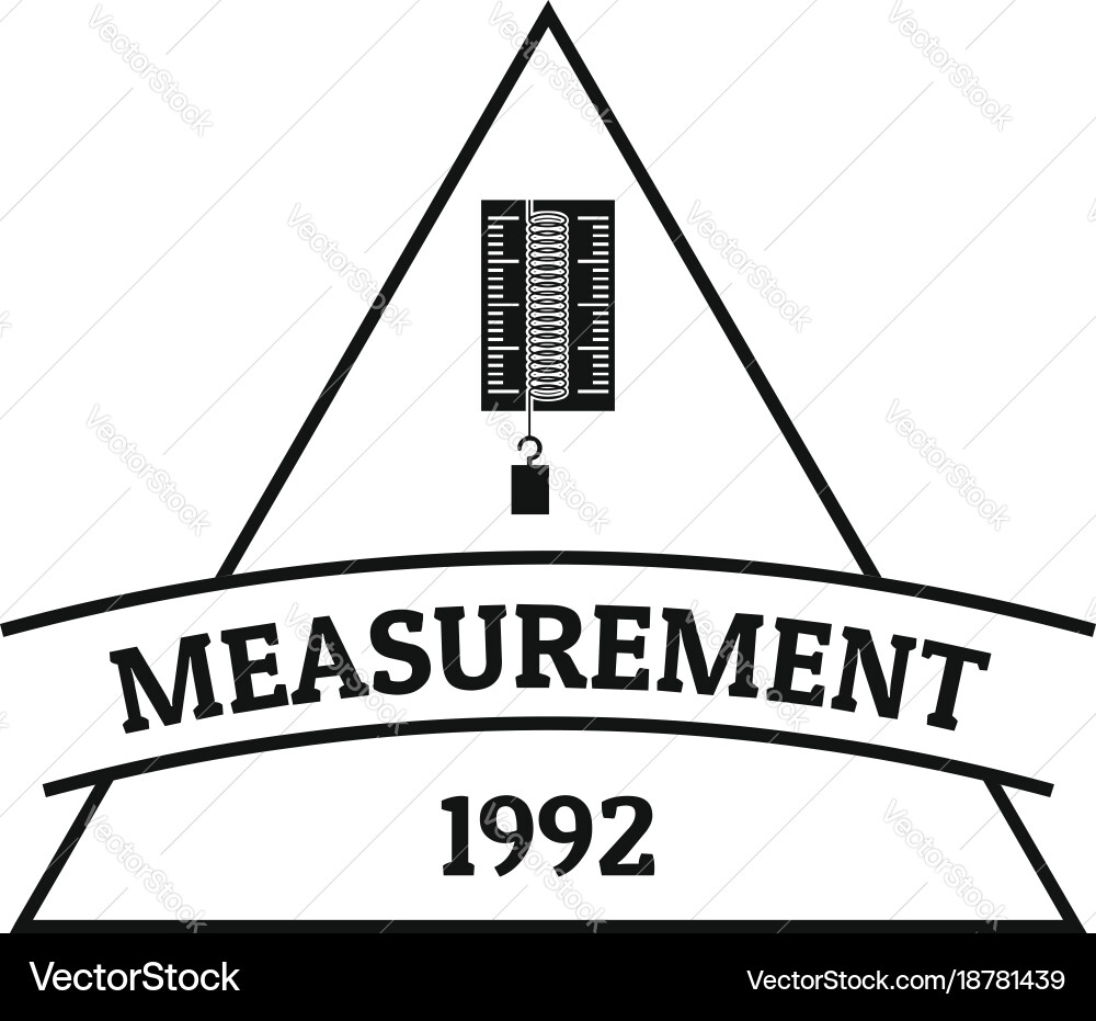 Measurement logo simple black style Royalty Free Vector