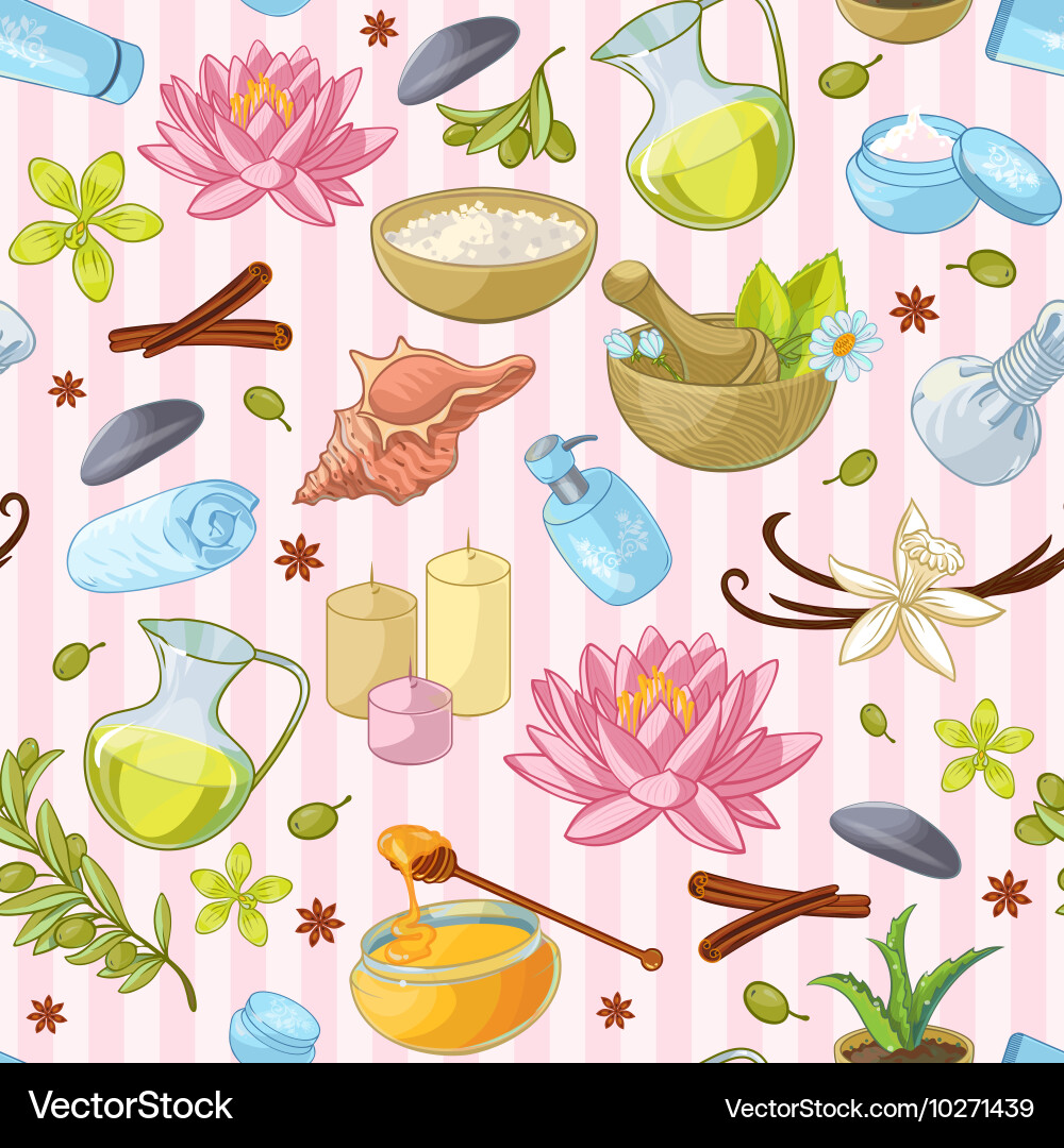 Spa salon pattern Royalty Free Vector Image - VectorStock
