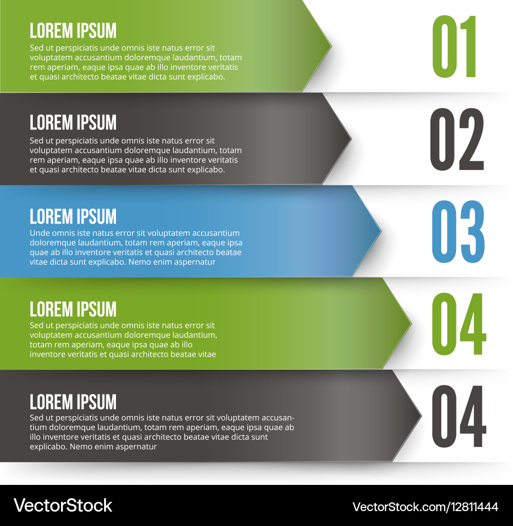 Green arrows infographics Royalty Free Vector Image