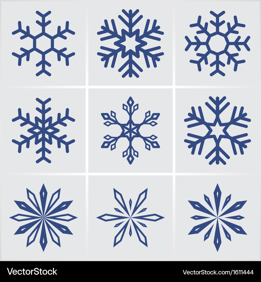 Snowflakes Royalty Free Vector Image - VectorStock