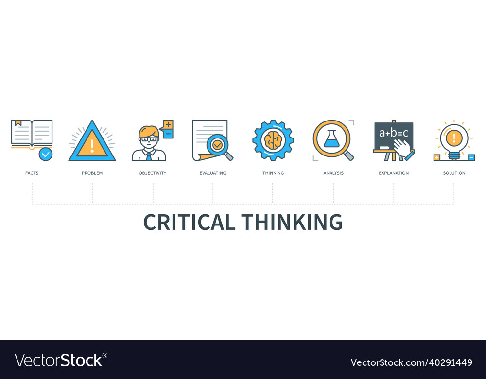 Critical thinking concept infographics Royalty Free Vector