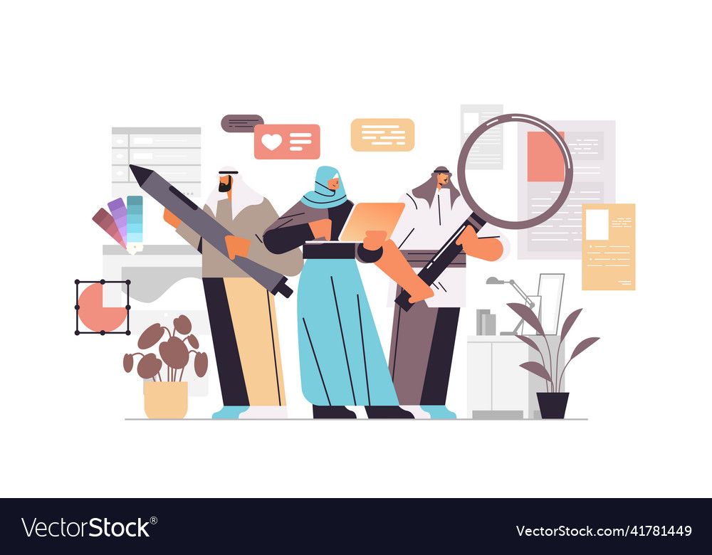 Digital designers programmer and analyst team Vector Image Digital designers programmer and analyst team Vector Image