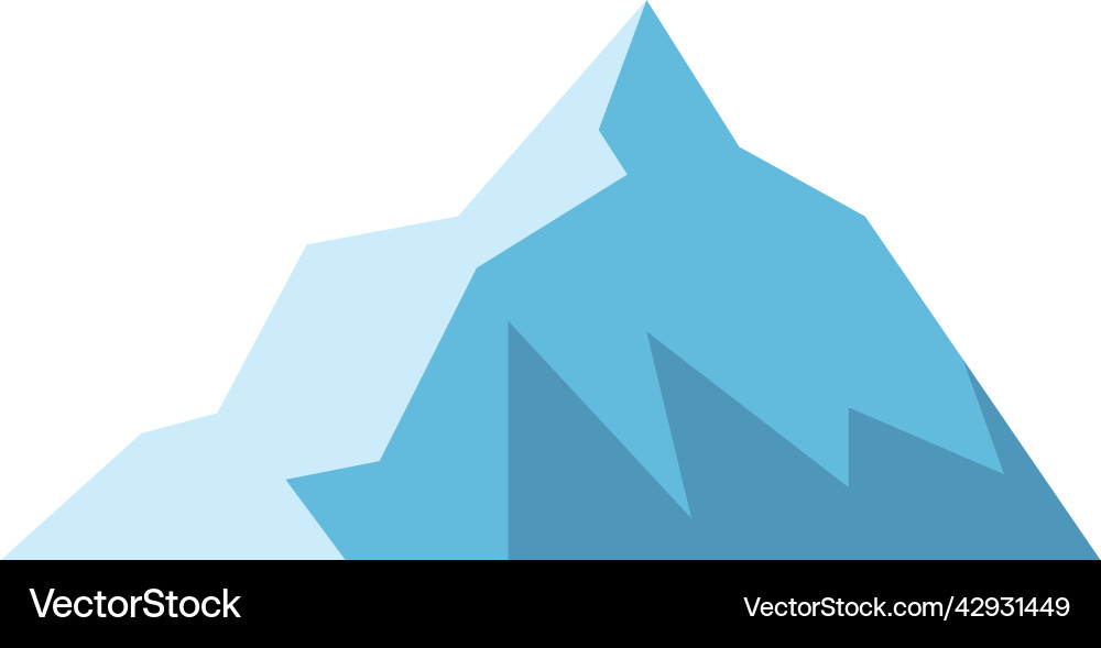 Ice mountain peak Royalty Free Vector Image - VectorStock