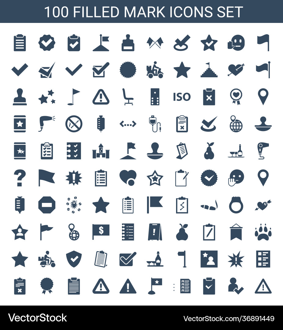 Mark icons Royalty Free Vector Image - VectorStock