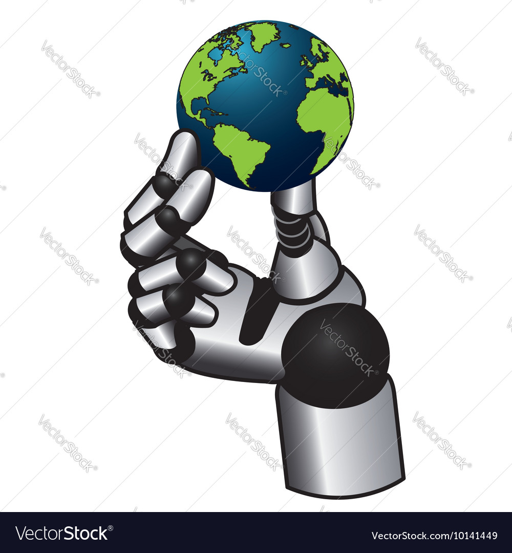 Robotic hand Royalty Free Vector Image - VectorStock