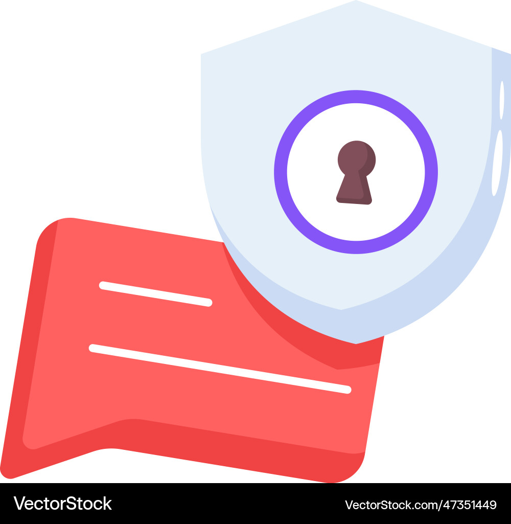 Secure chat Royalty Free Vector Image - VectorStock