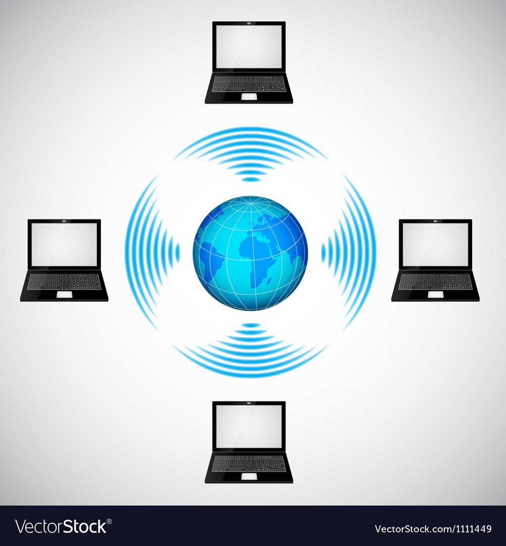 Wireless network Royalty Free Vector Image - VectorStock