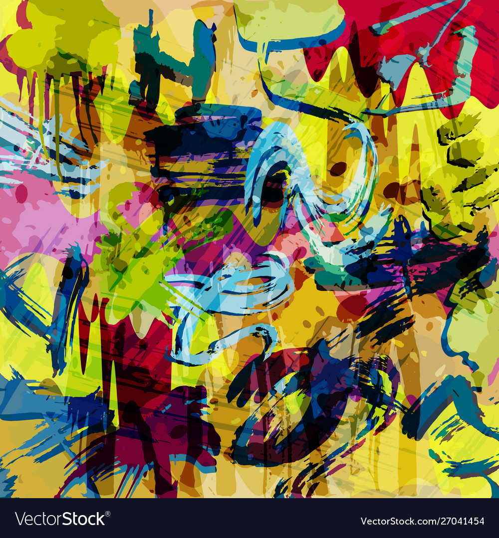 Abstract color pattern in graffiti style quality Vector Image